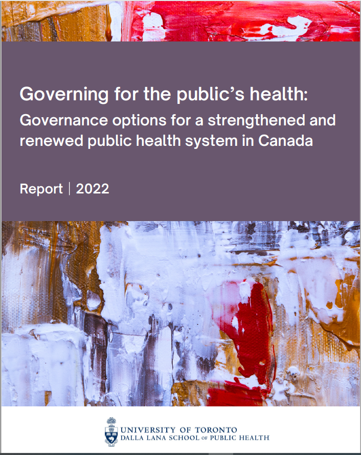 GOVERNING FOR THE PUBLIC’S HEALTH: GOVERNANCE OPTIONS FOR A ...